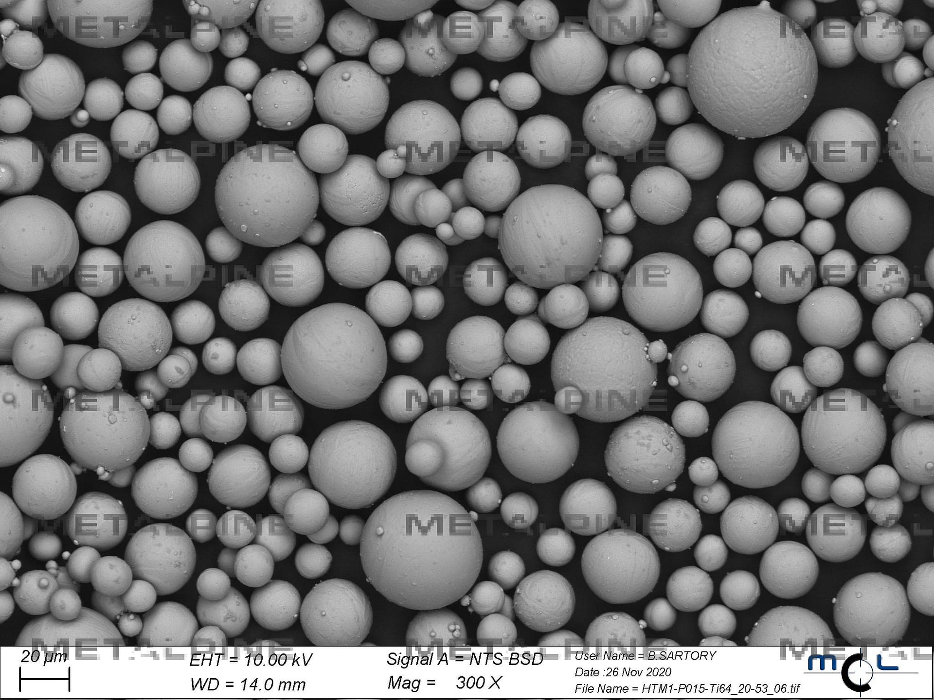 Ti Grade 5 - Metalpine - THE ART OF SPHERICAL POWDERS
